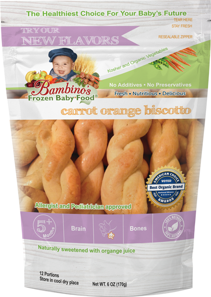 Organic Snack - Carrot Biscotto - Frozen Baby Food - National ...